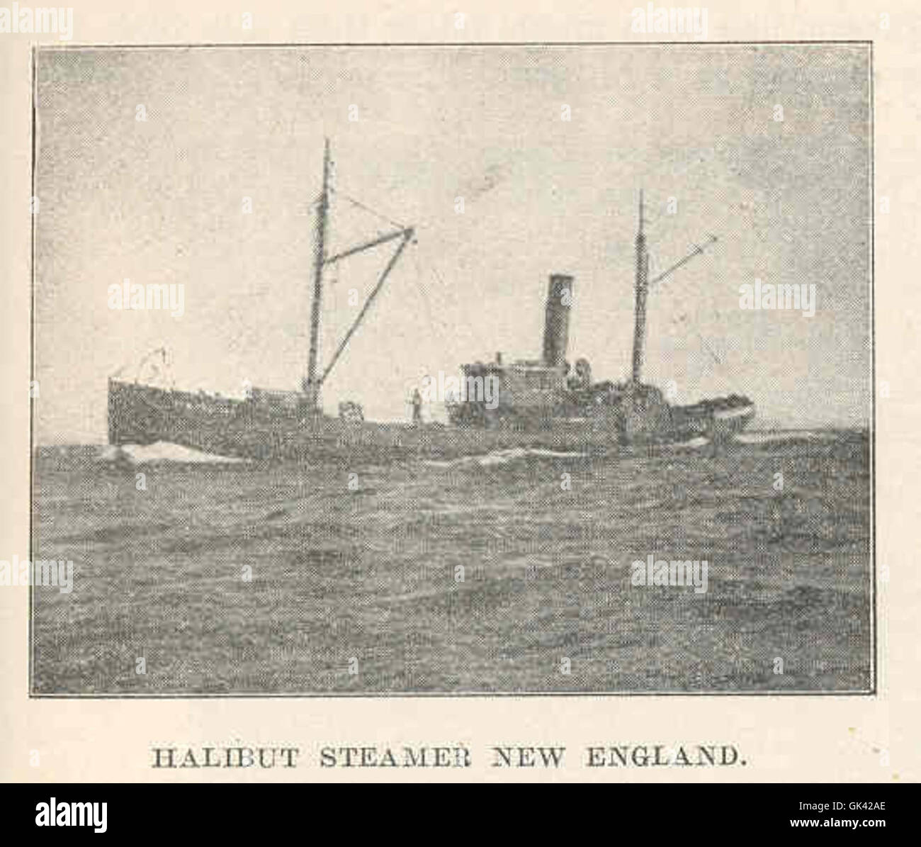 A Halibut Steamer, a type of fishing vessel, is depicted here ...