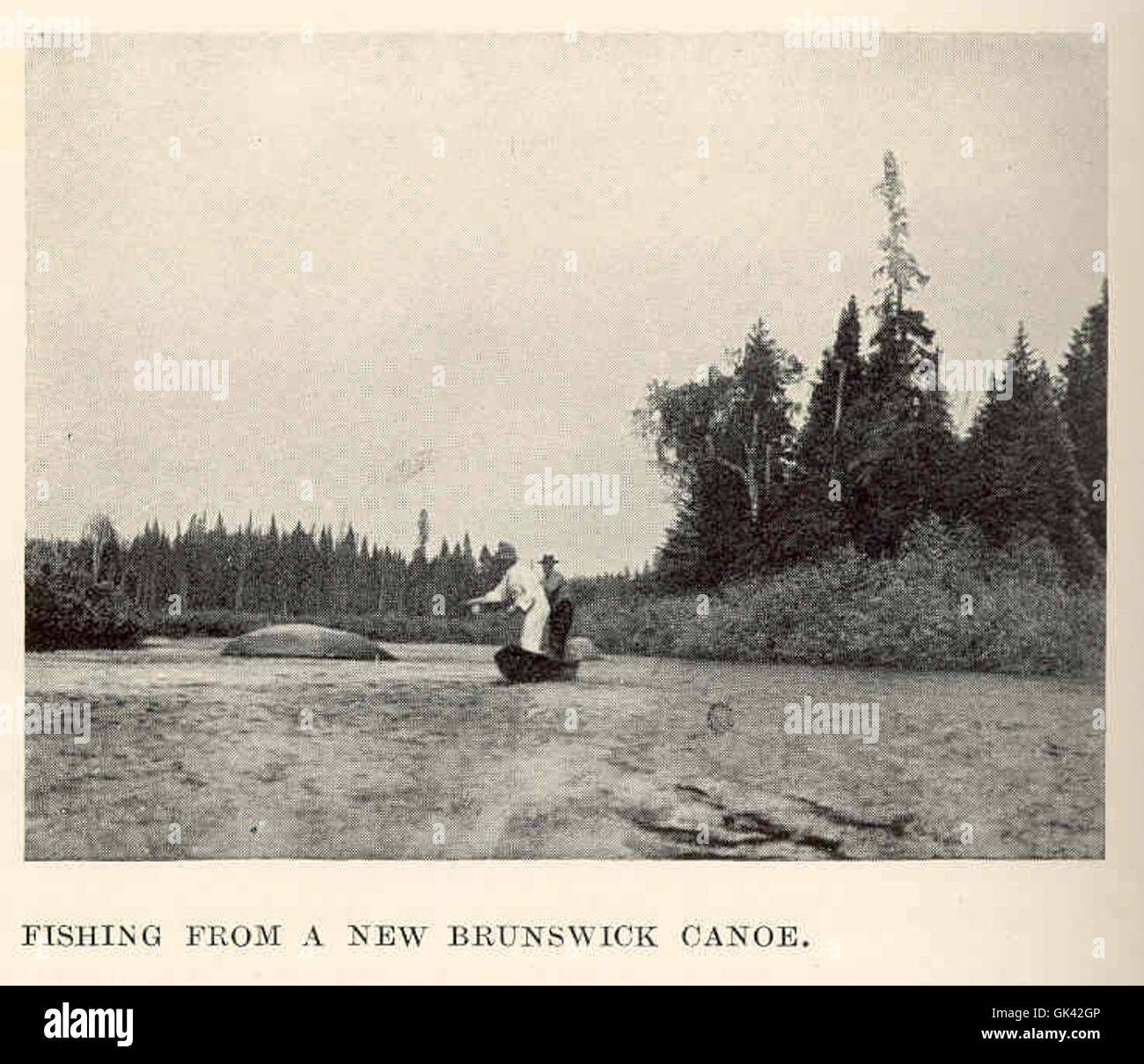 Fishing from a canoe in New Brunswick provides an immersive experience ...
