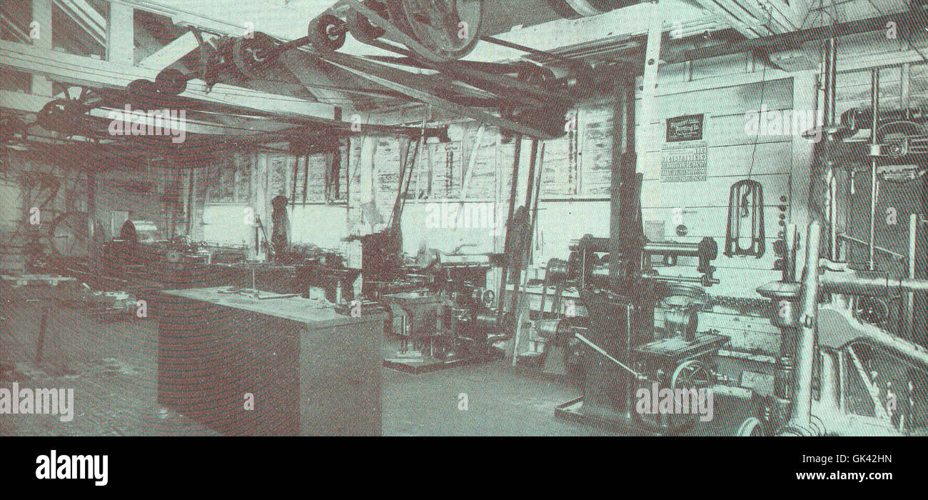 An interior view of the Smith Cannery Machine Company's new factory in ...