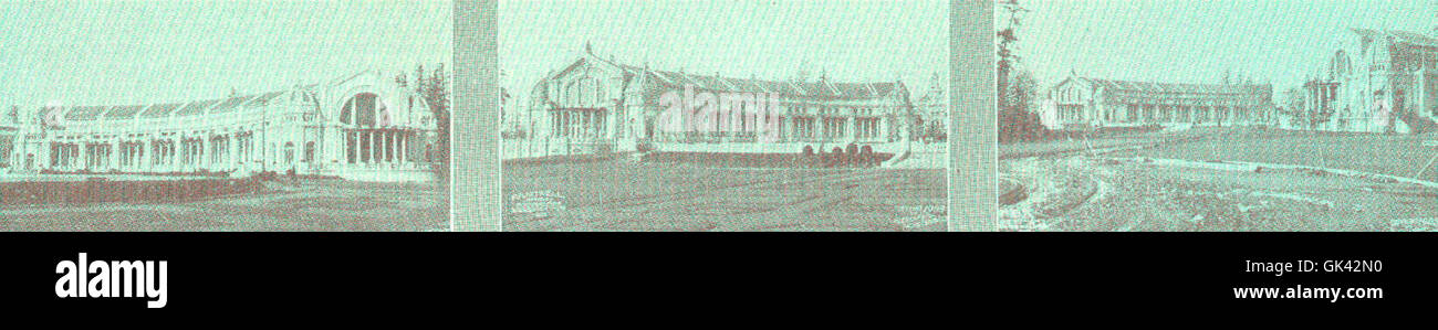 This image captures the Exposition Grounds with views of the various ...