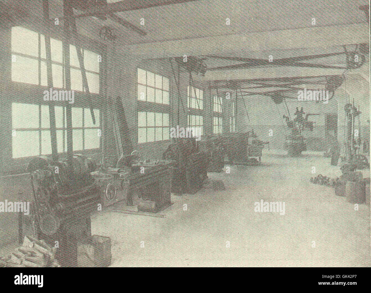 44482 View of New Machine Shop Containing the Most Modern Machinery ...