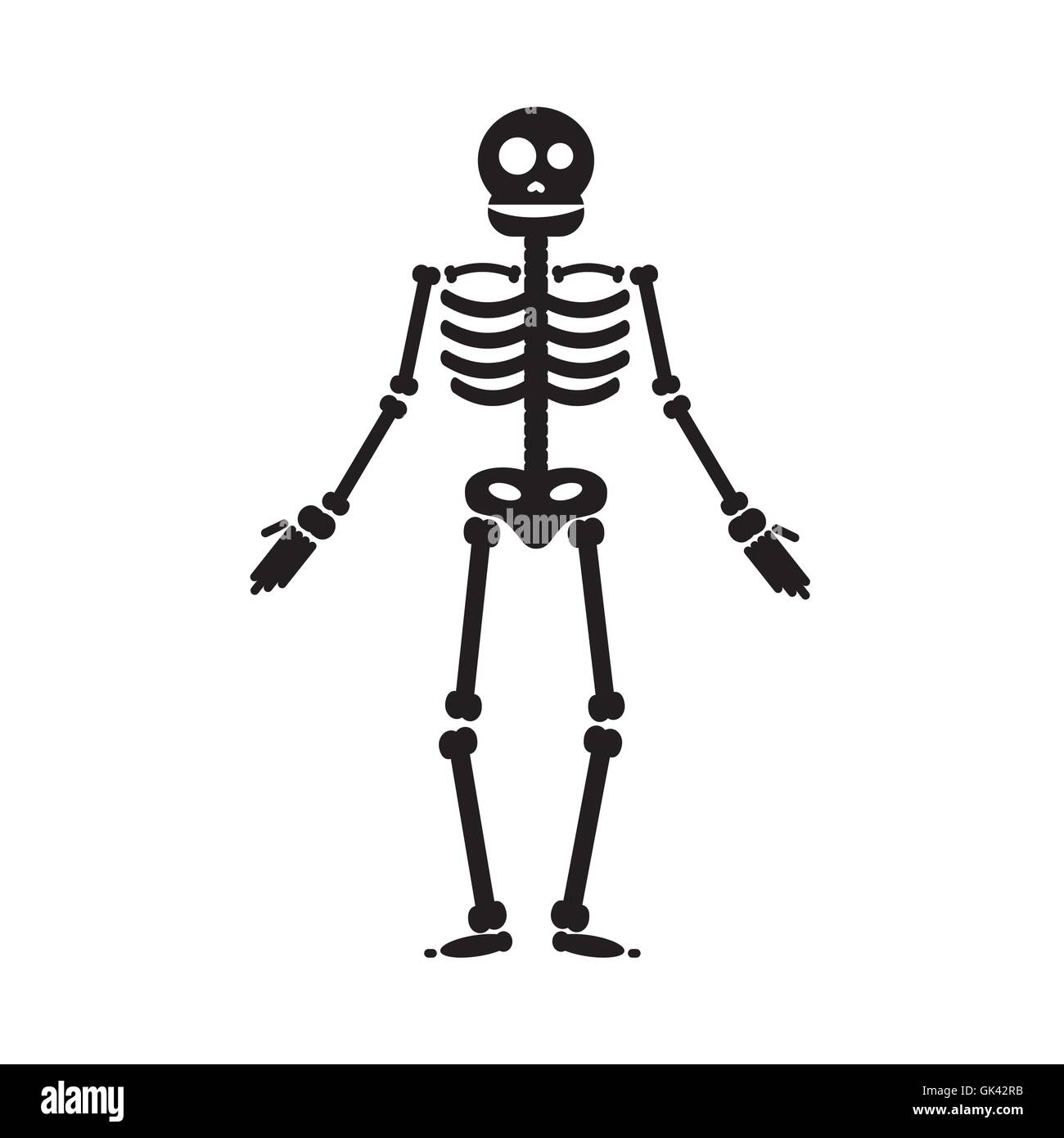 Happy Halloween skeleton illustration, zombie from bones and skull ...