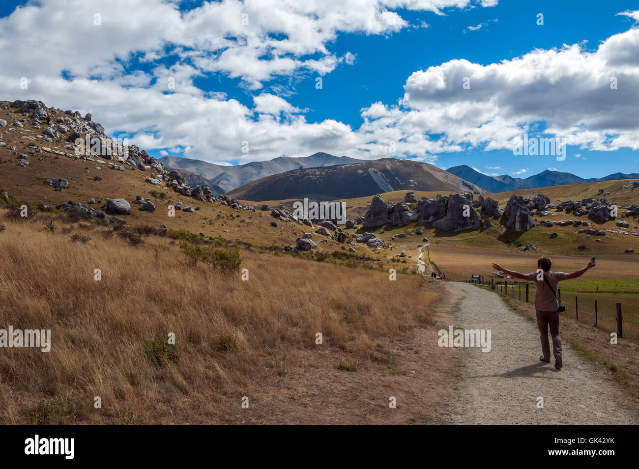Weird landscape of Castle Hill in Southern Alps, Arthur's Pass, South ...