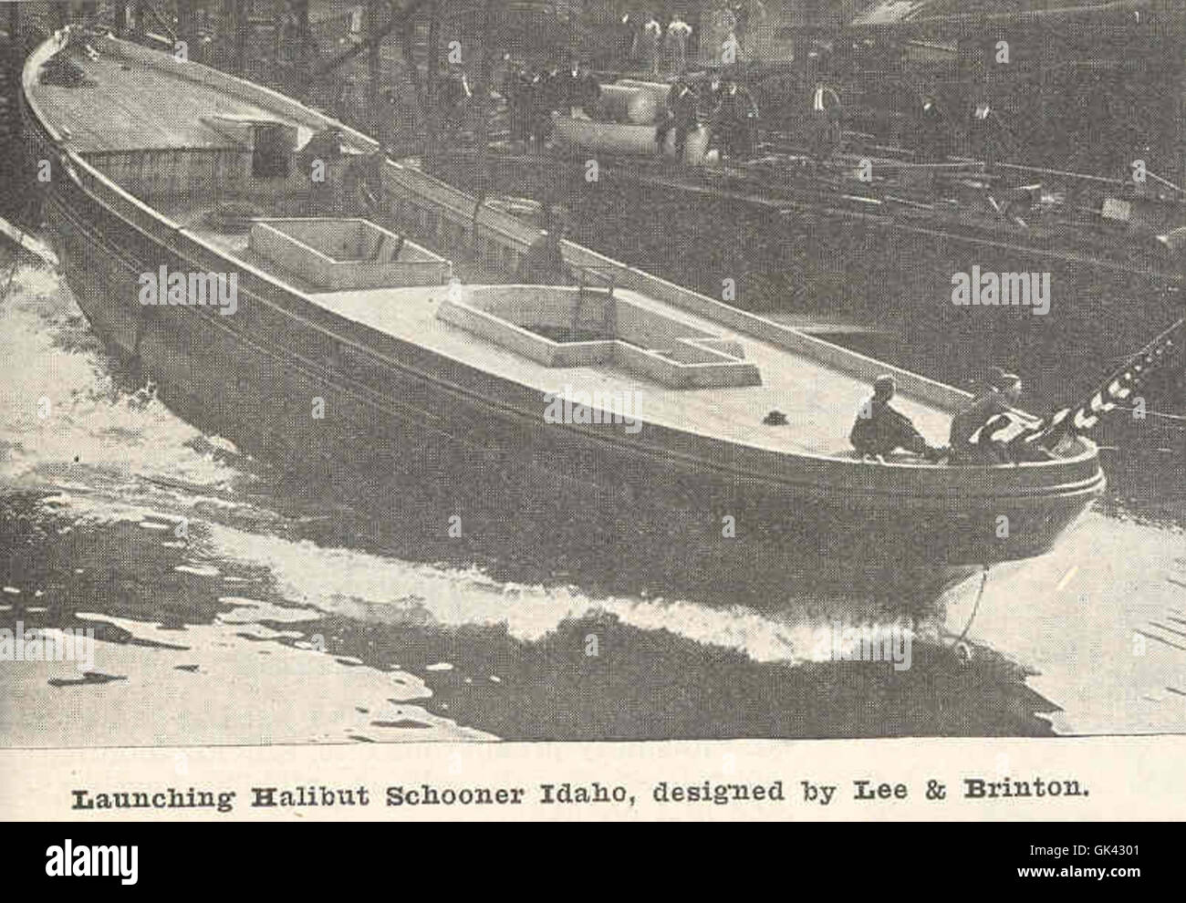 The Halibut Schooner 'Idaho,' designed by Lee & Brinton, is launched as ...