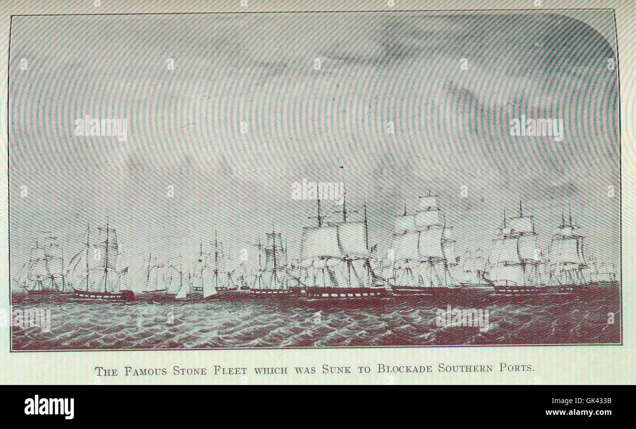 The Stone Fleet, a group of ships deliberately sunk to block ...