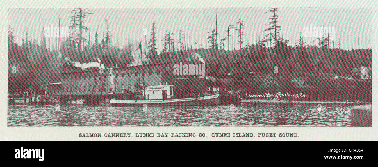 The Lummi Bay Packing Co. salmon cannery, located on Lummi Island in ...