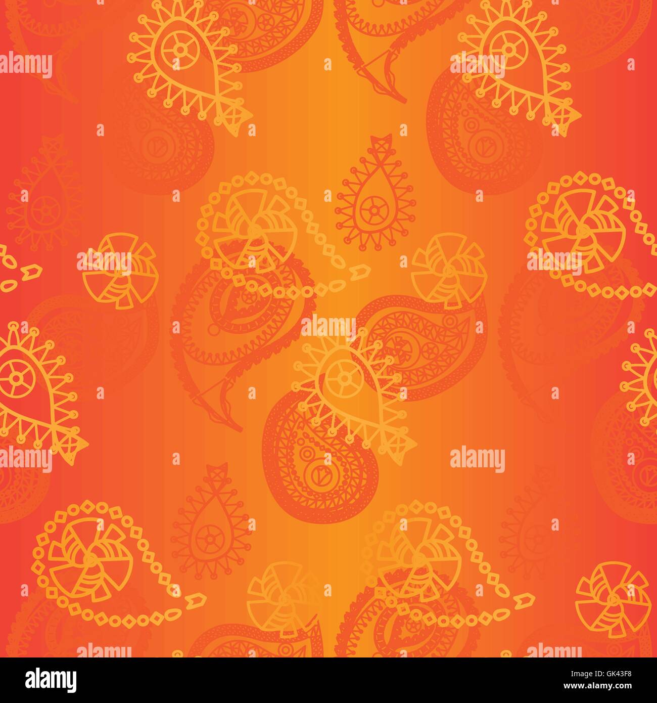 Seamless indian pattern and asian ornament. Vector Stock Vector Image ...