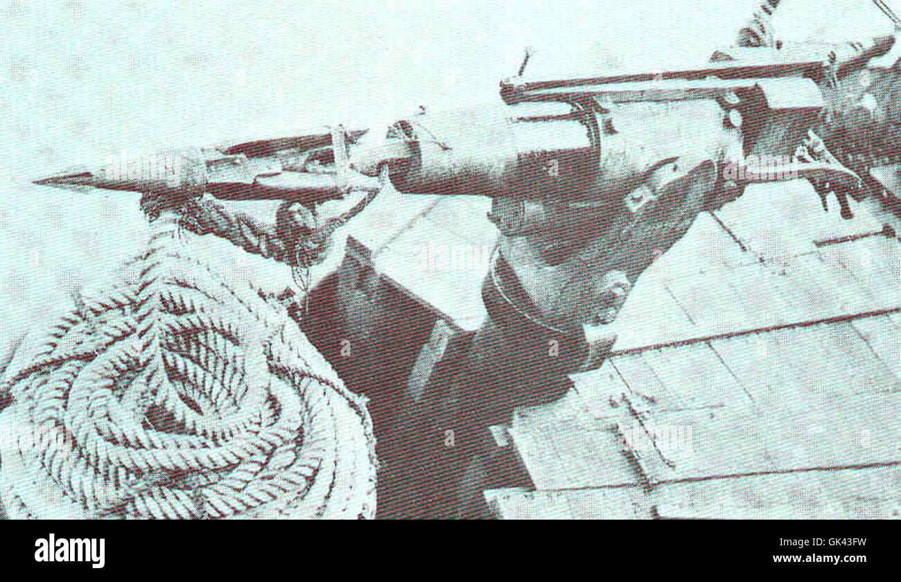 The gun shown was used for shooting harpoons, a traditional method ...