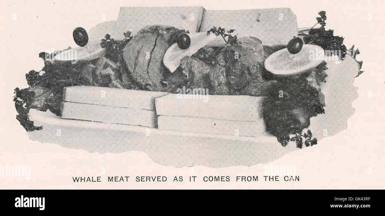 Whale meat (ID 45143) served directly from the can, a traditional ...