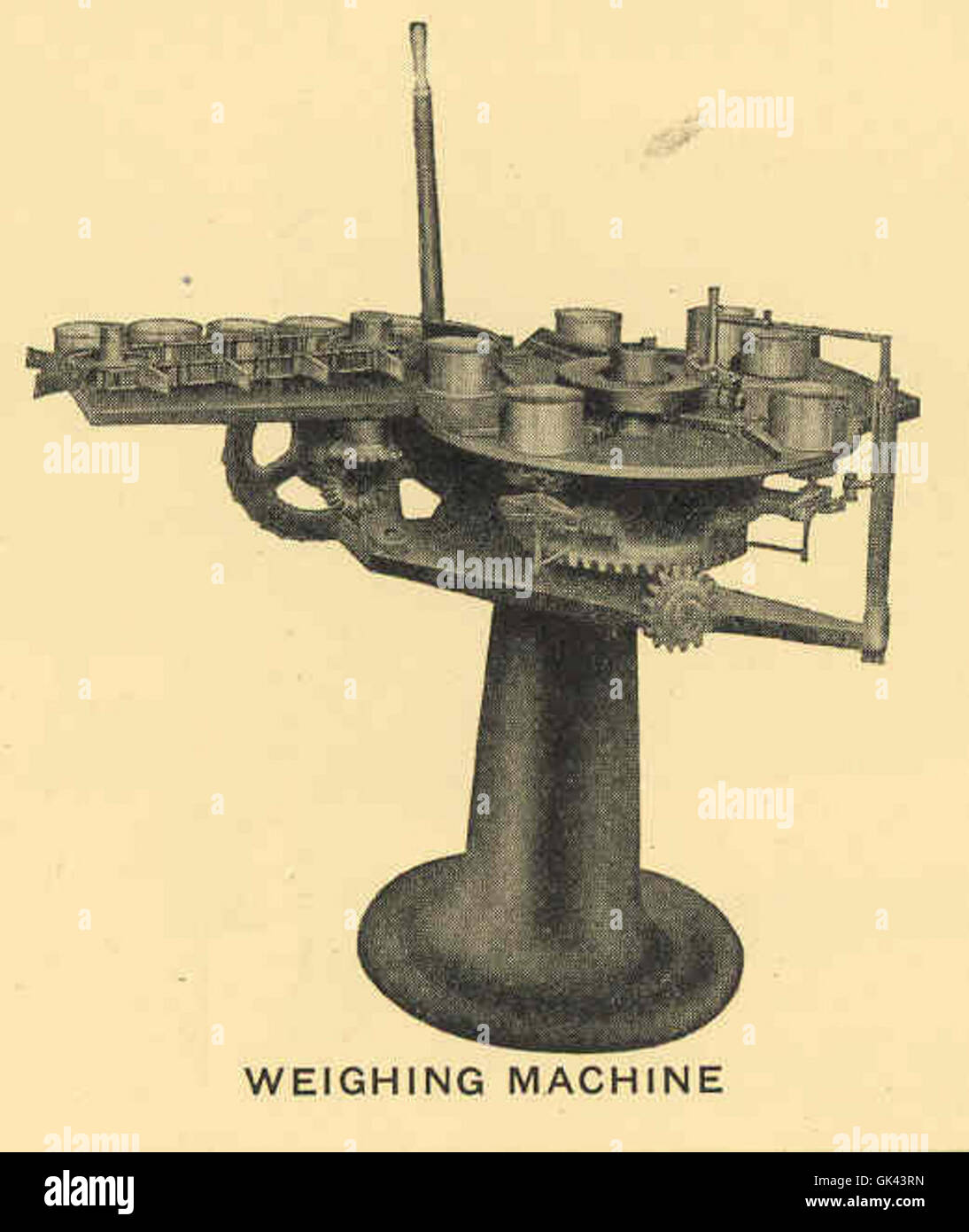 This image shows a weighing machine manufactured by Burpee & Letson ...