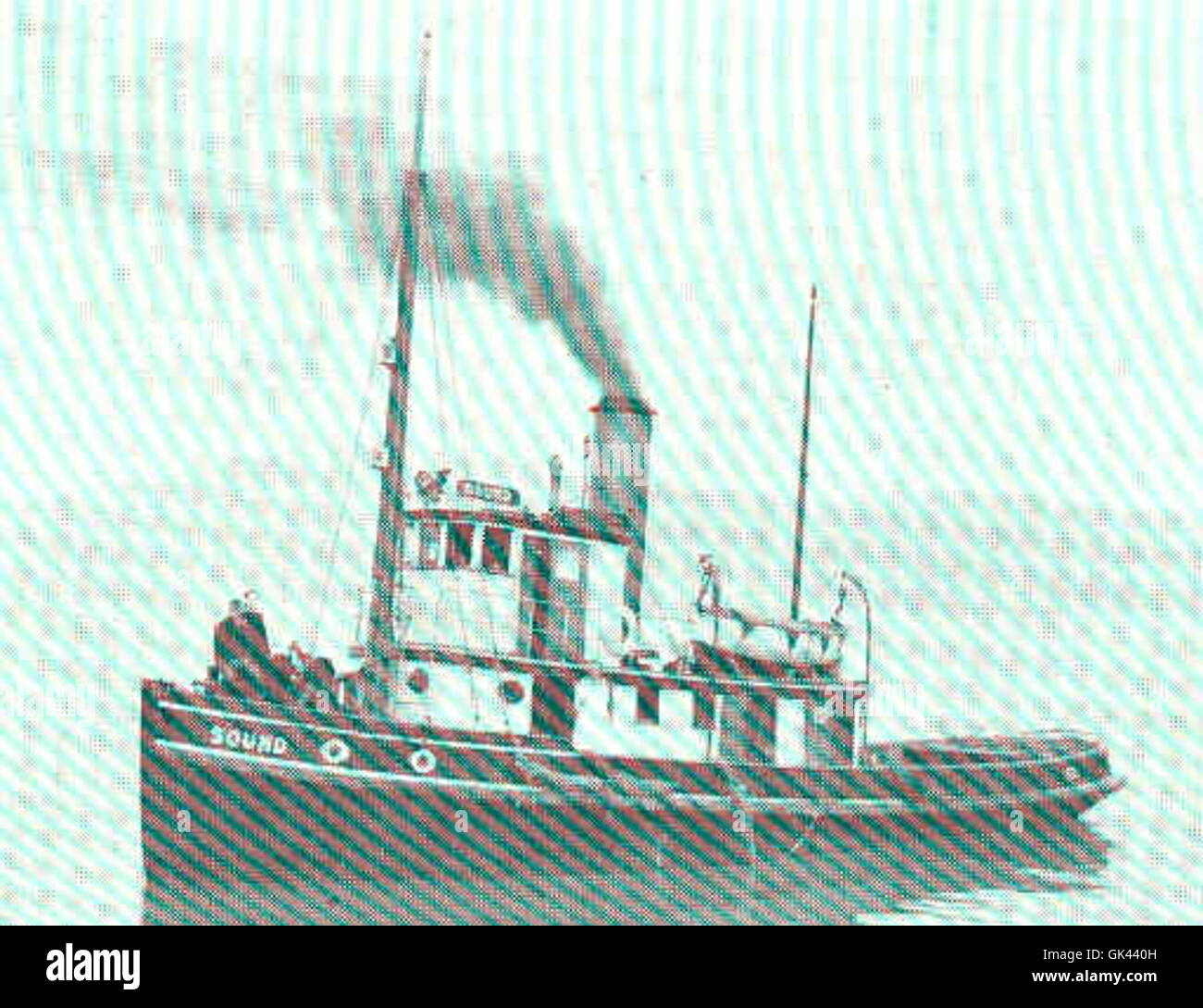 The Steam Tug 'Sound', a 65-foot vessel, was powered by an Almy water ...