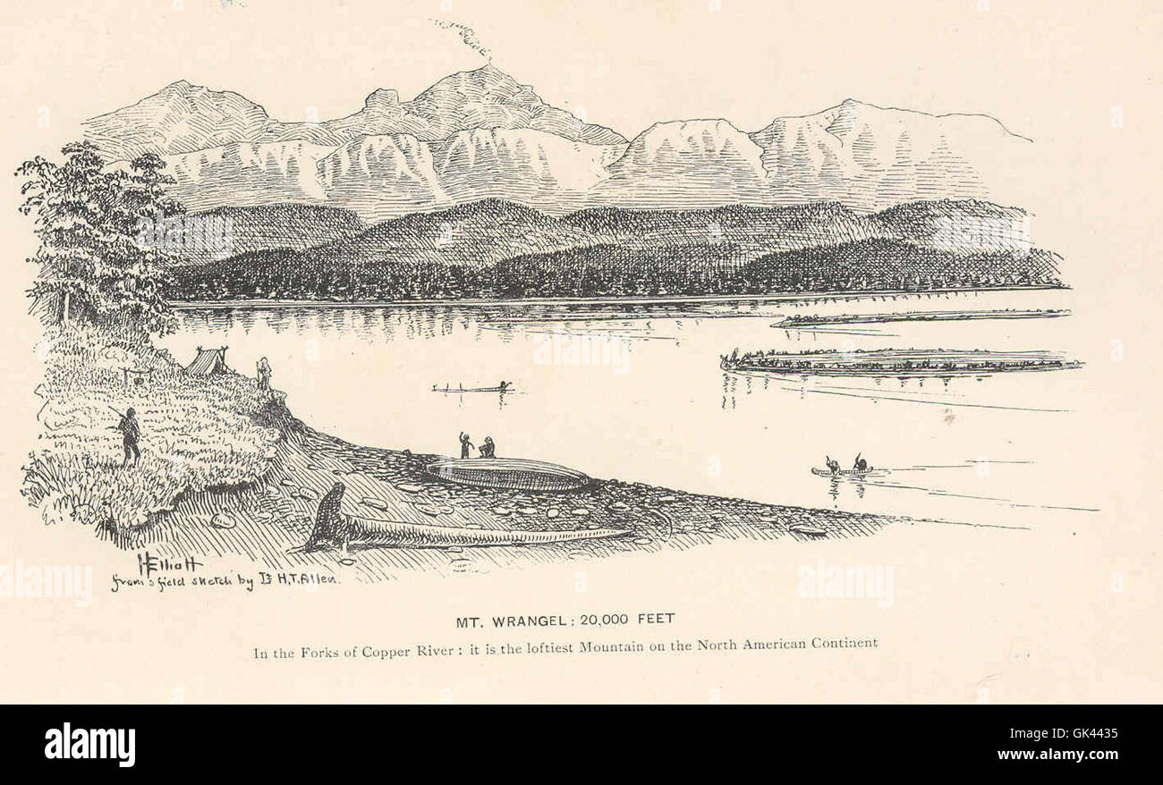 Mount Wrangell, an active volcano in Alaska, rises to 20,000 feet ...