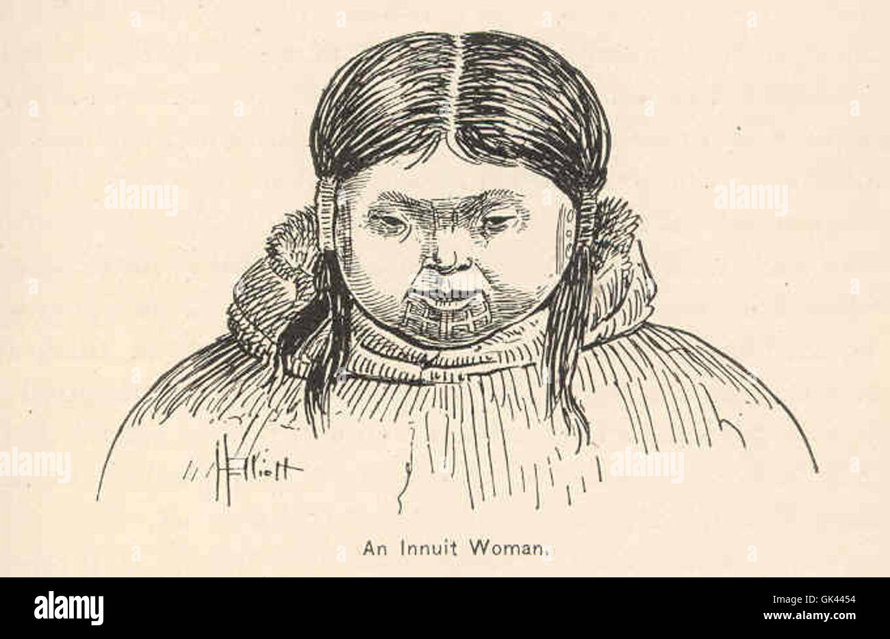 An Inuit woman is shown here, representing the indigenous peoples of ...