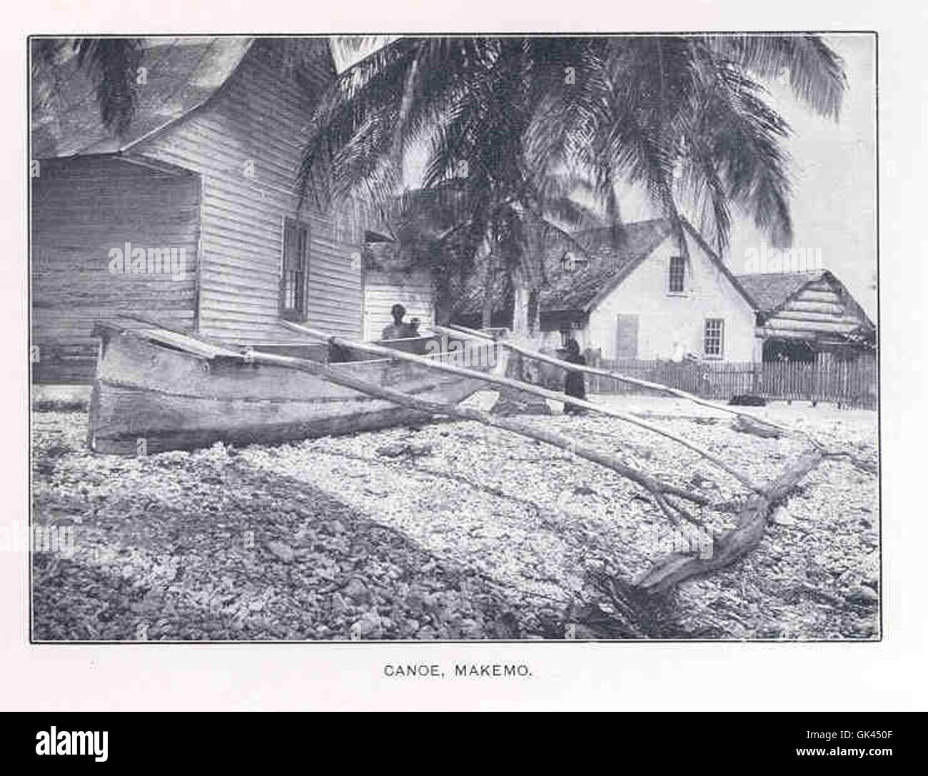 A canoe from Makemo, a small atoll in French Polynesia, represents the ...