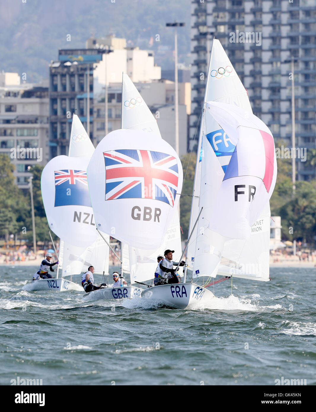 Great Britain's Luke Patience and Chris Grube in action during the 470 ...