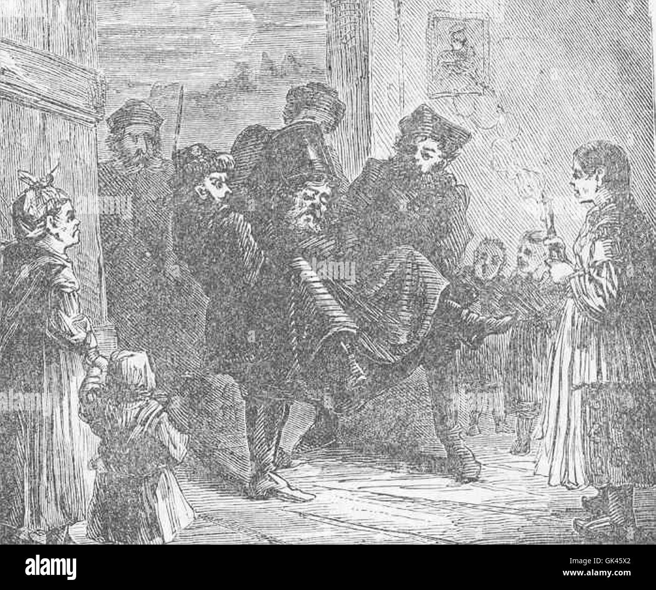 A sea-sick official is depicted here, showing the physical effects of ...