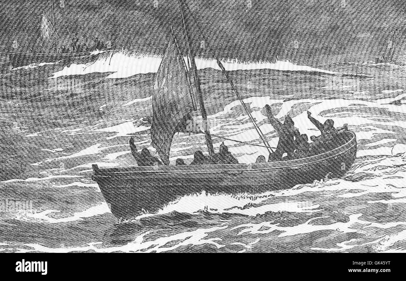 The separation of the boats illustrates a maritime maneuver, possibly ...
