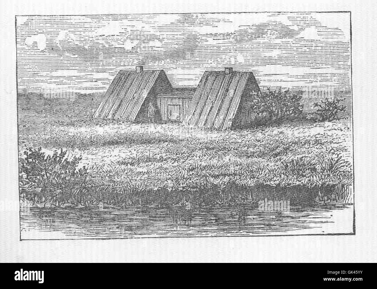 Native huts in Siberia represent the traditional housing used by ...