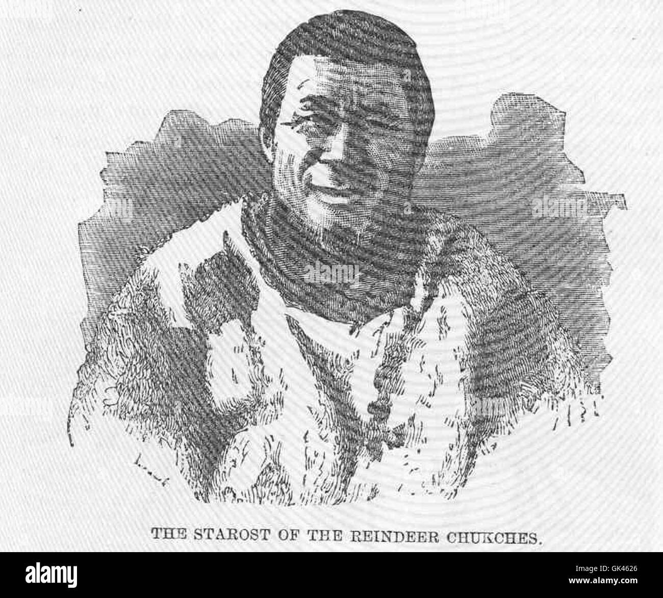 A depiction of a Starost, or elder, from the Reindeer Chukchi people ...