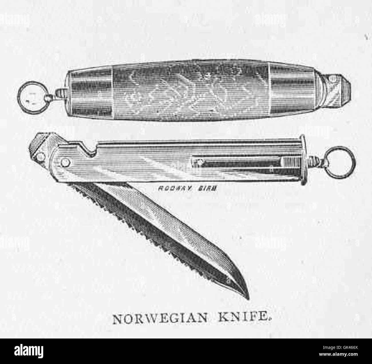 Fishing knife tool fish Black and White Stock Photos & Images - Alamy