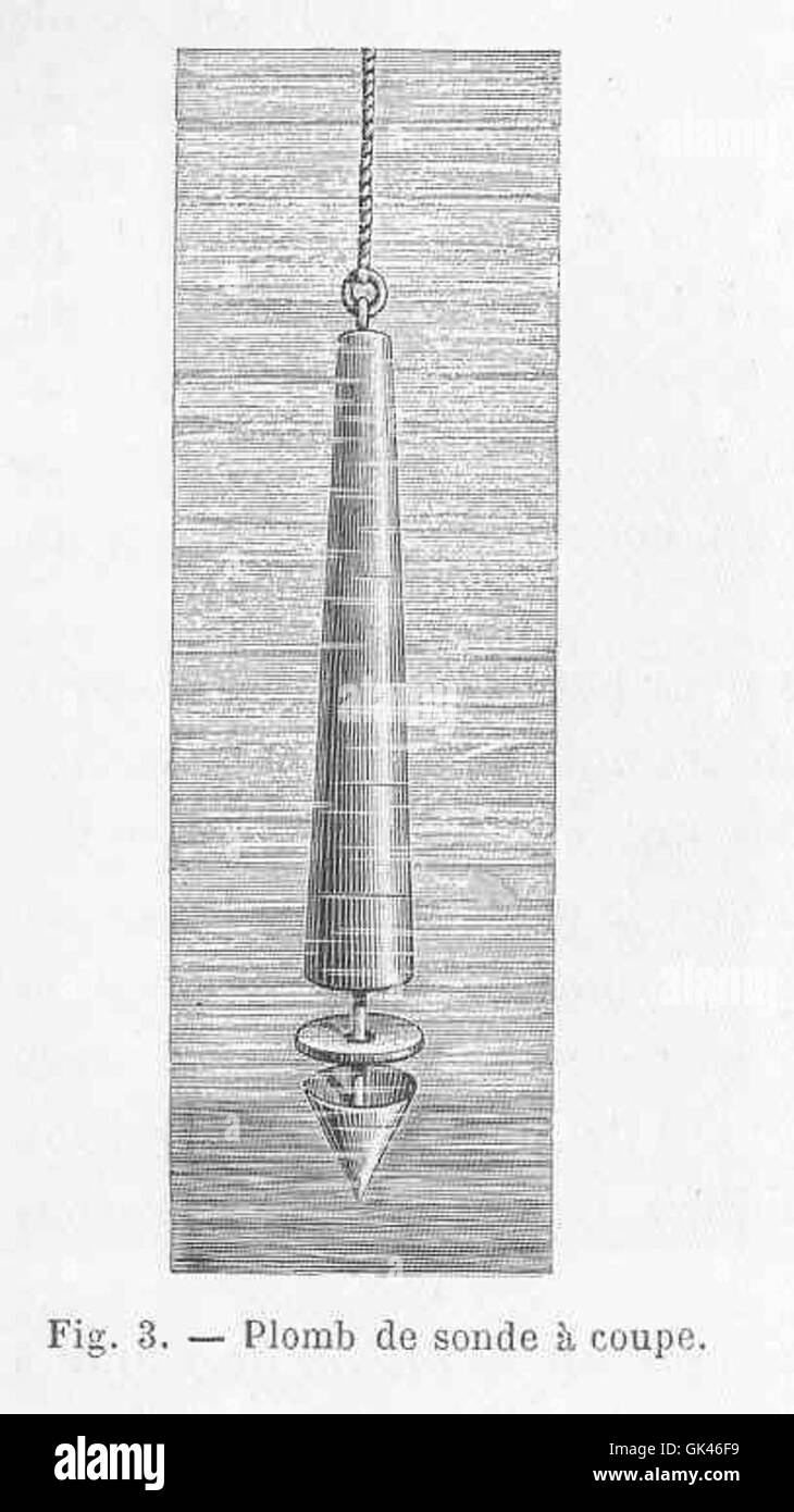 Plomb de Sonde à Coupe refers to a type of sounding lead used in ...