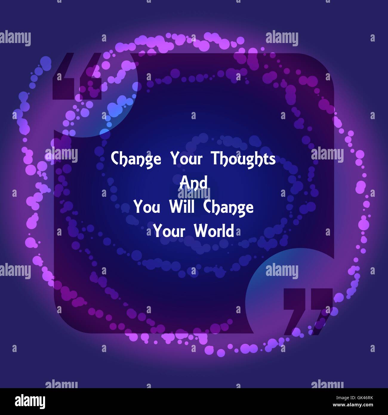 Template of square quote text bubble in form of rectangle. Motivation ...