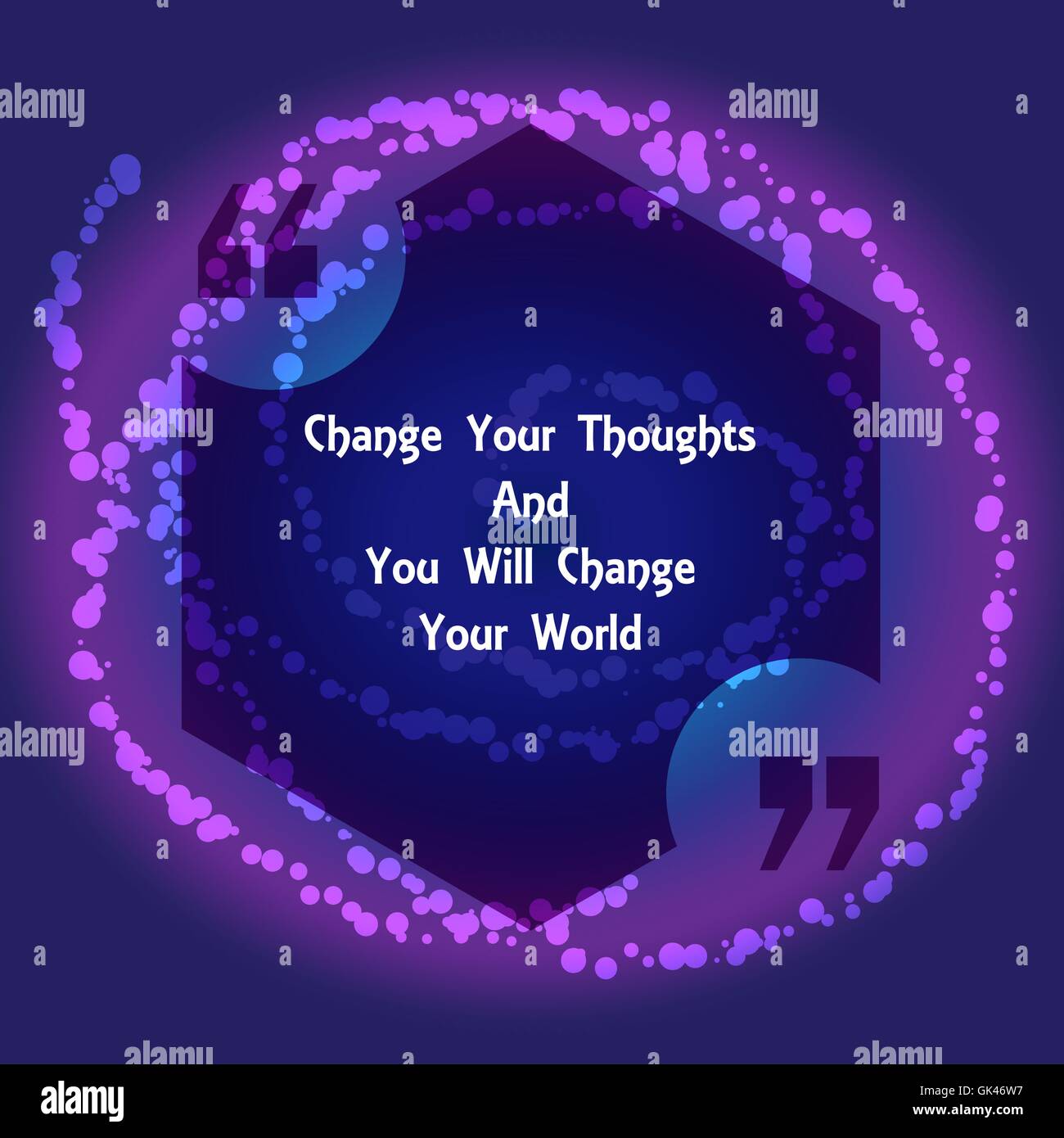 Template of square quote text bubble in form of polygon. Motivation ...