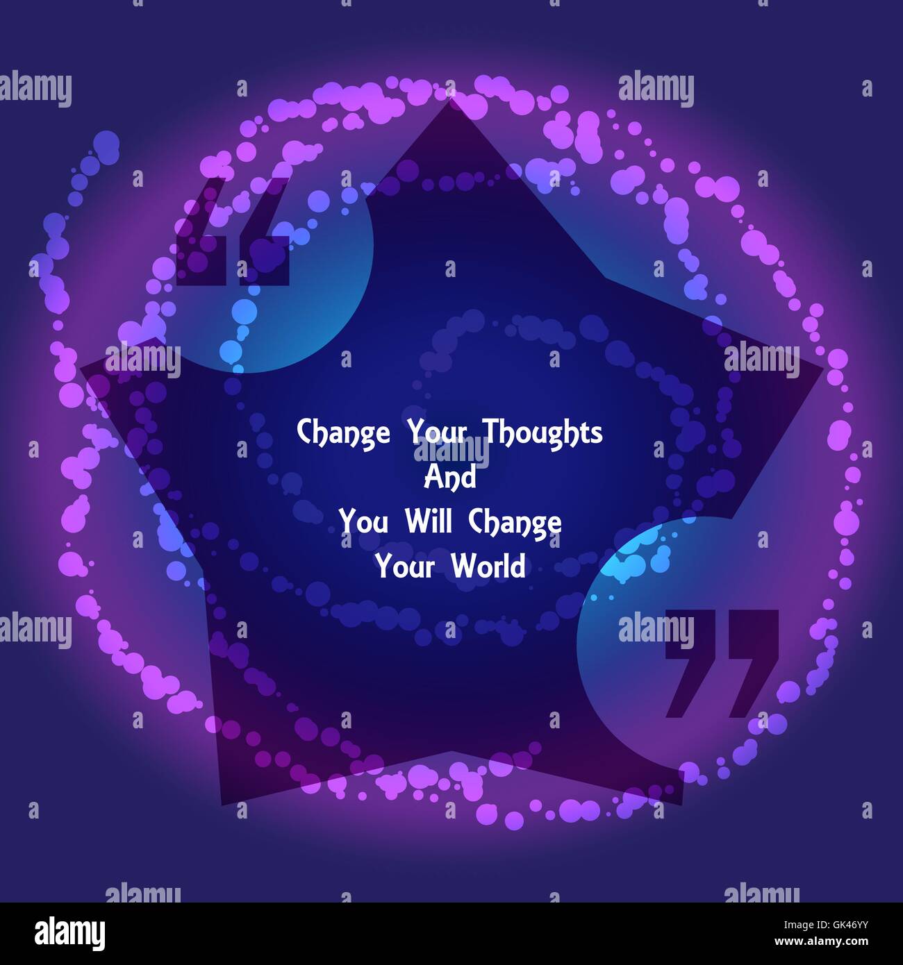 Template of square quote text bubble in form of star. Motivation quote ...