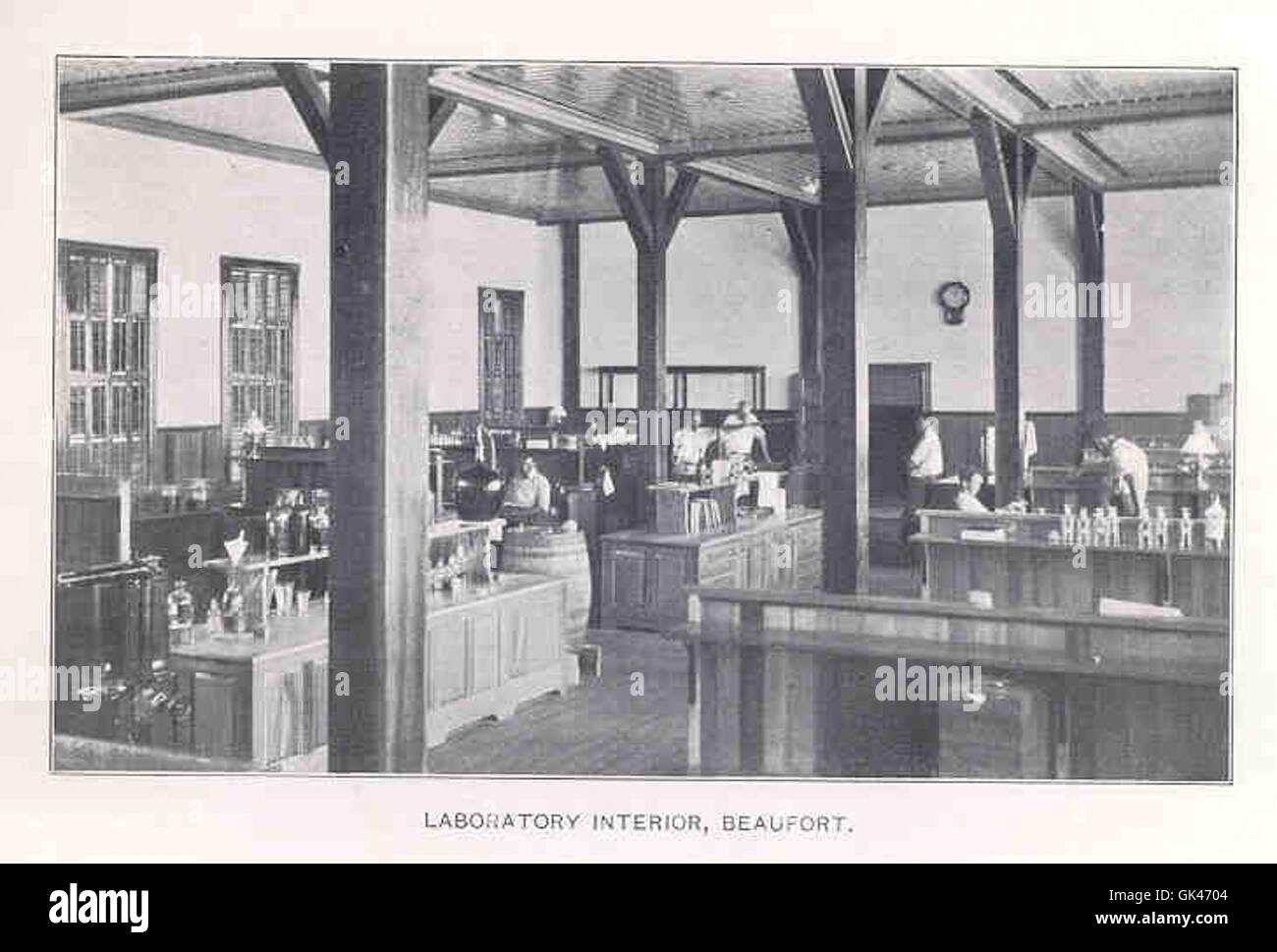 This image depicts the interior of a laboratory in Beaufort, likely ...