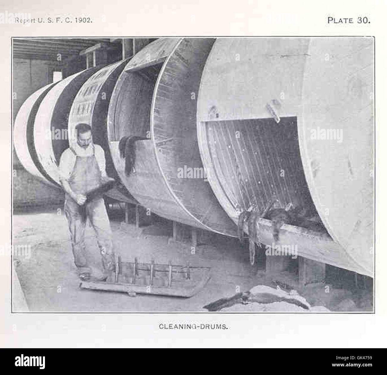Cleaning drums, used in various industrial applications, are shown here ...