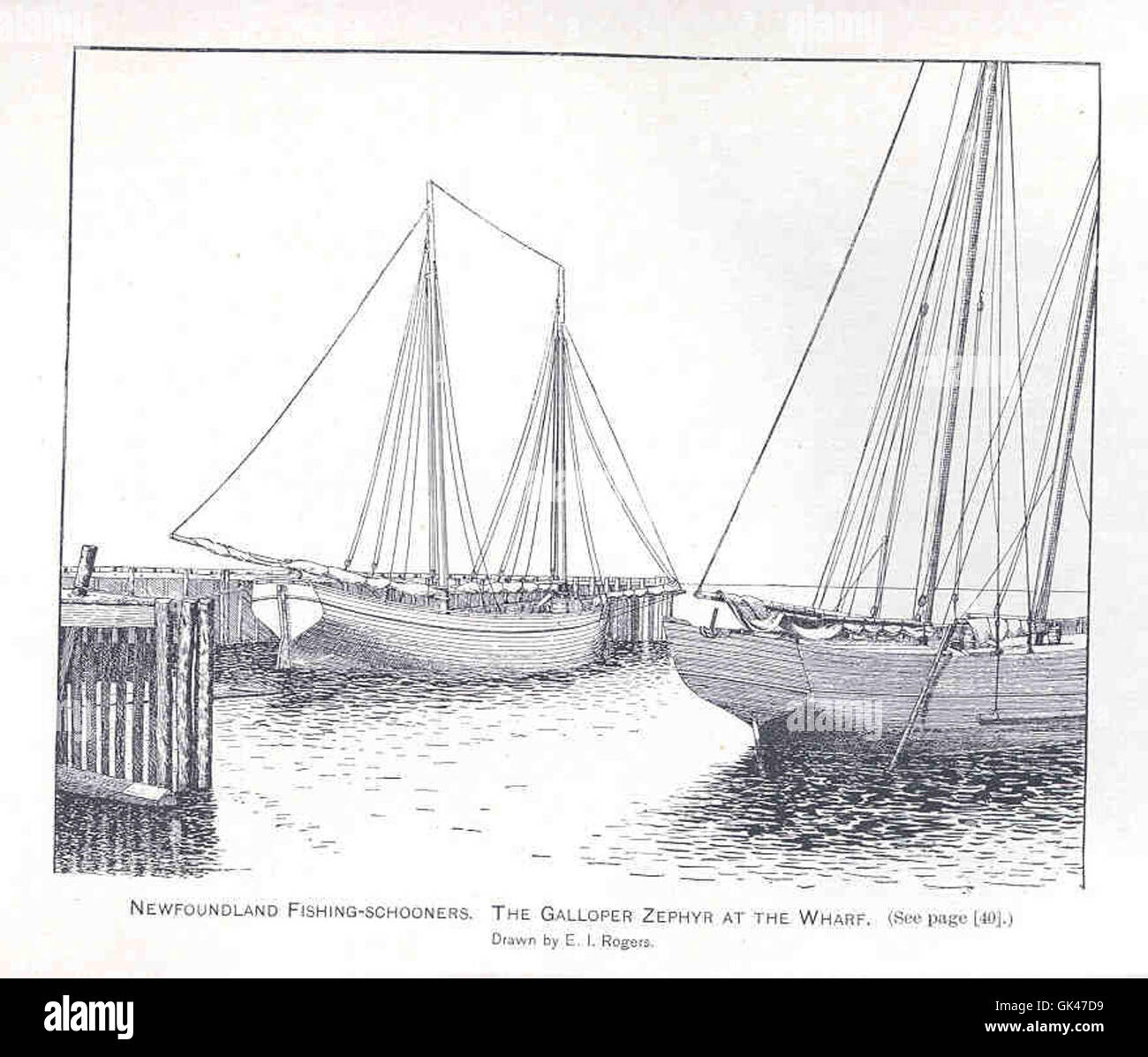 Newfoundland fishing schooners, traditional wooden vessels, were ...