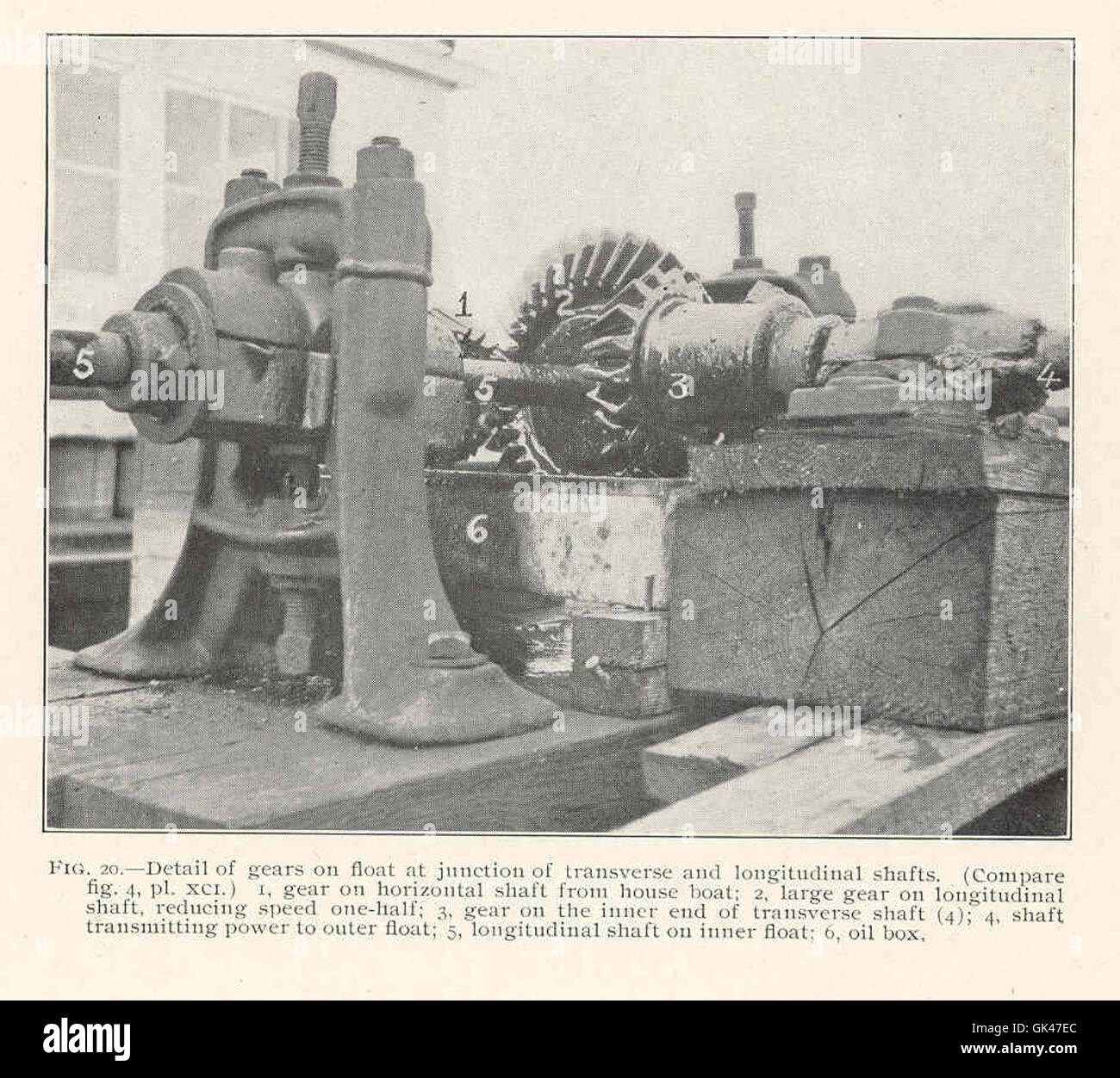 This image depicts a detailed view of the gears on a float, showing ...
