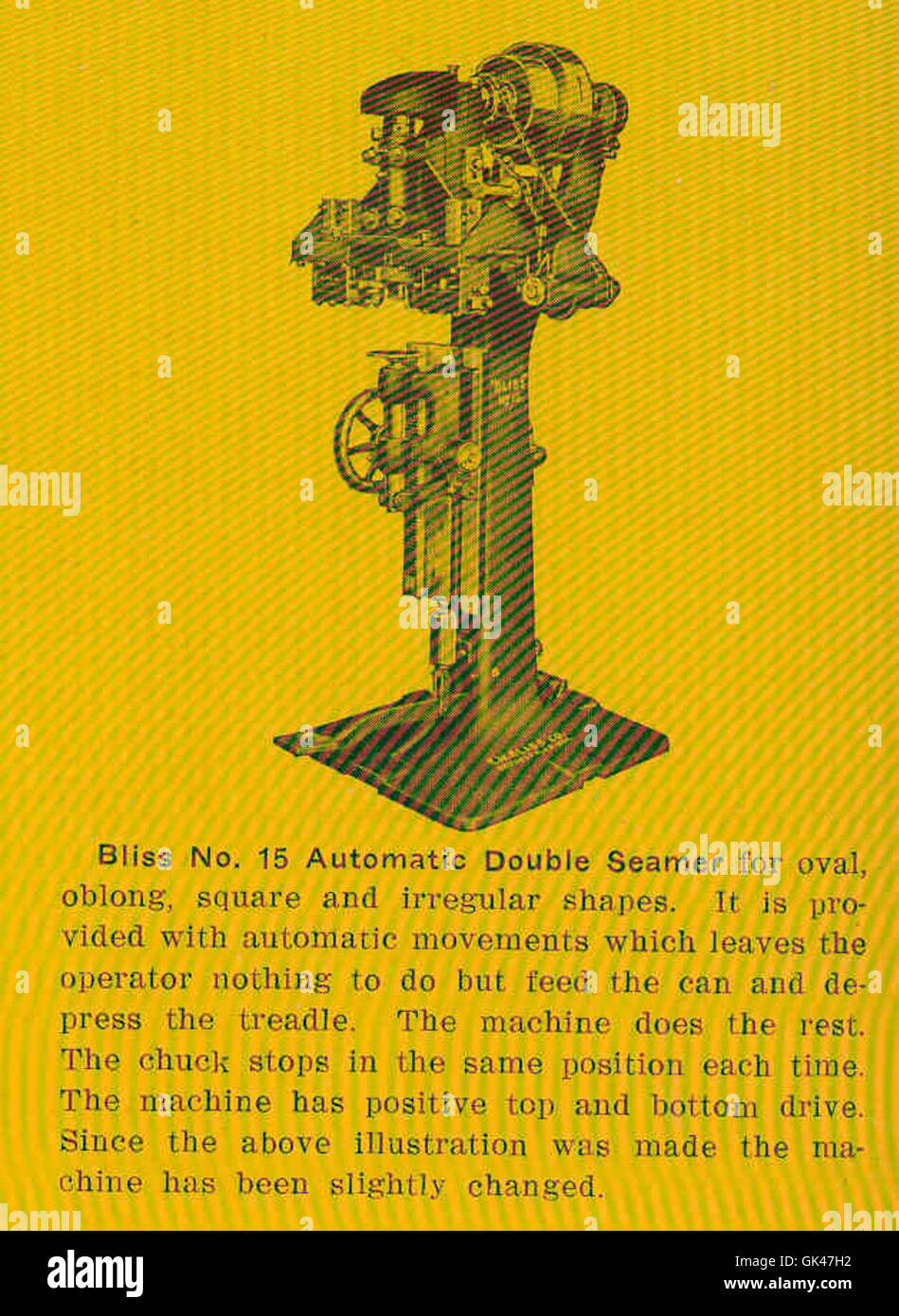 47606 Bliss No 15 Automatic Double Seamer for oval, oblong, square and ...