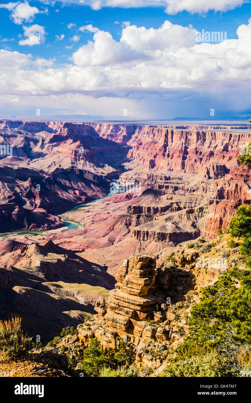Grand Canyon Arizona Utah Rim South landscape and geological rift Stock ...