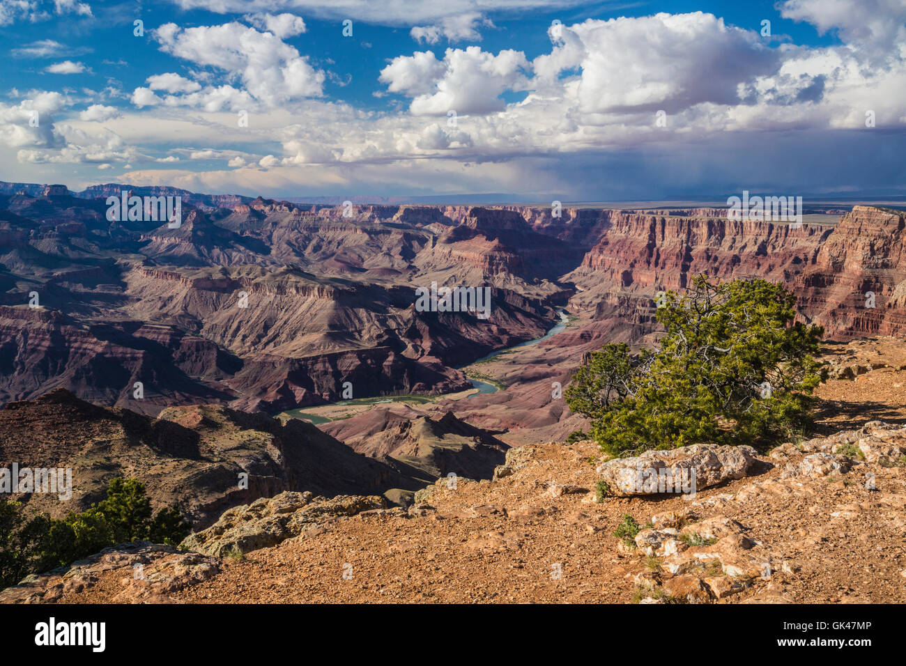 Grand Canyon Arizona Utah North Rim South landscape and geological rift ...