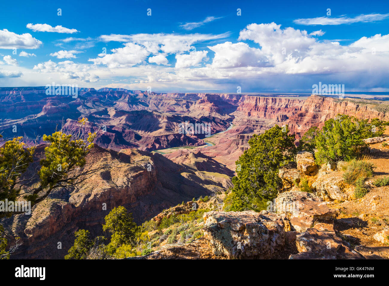 Grand Canyon Arizona Utah Rim South landscape and geological rift Stock ...