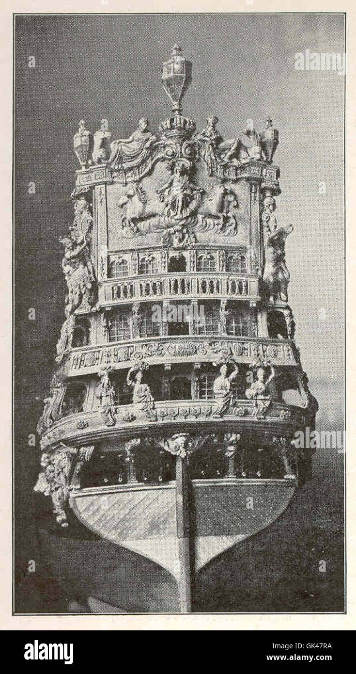 The *Soleil-Royal*, a first-rate ship of the line built in 1690, was ...