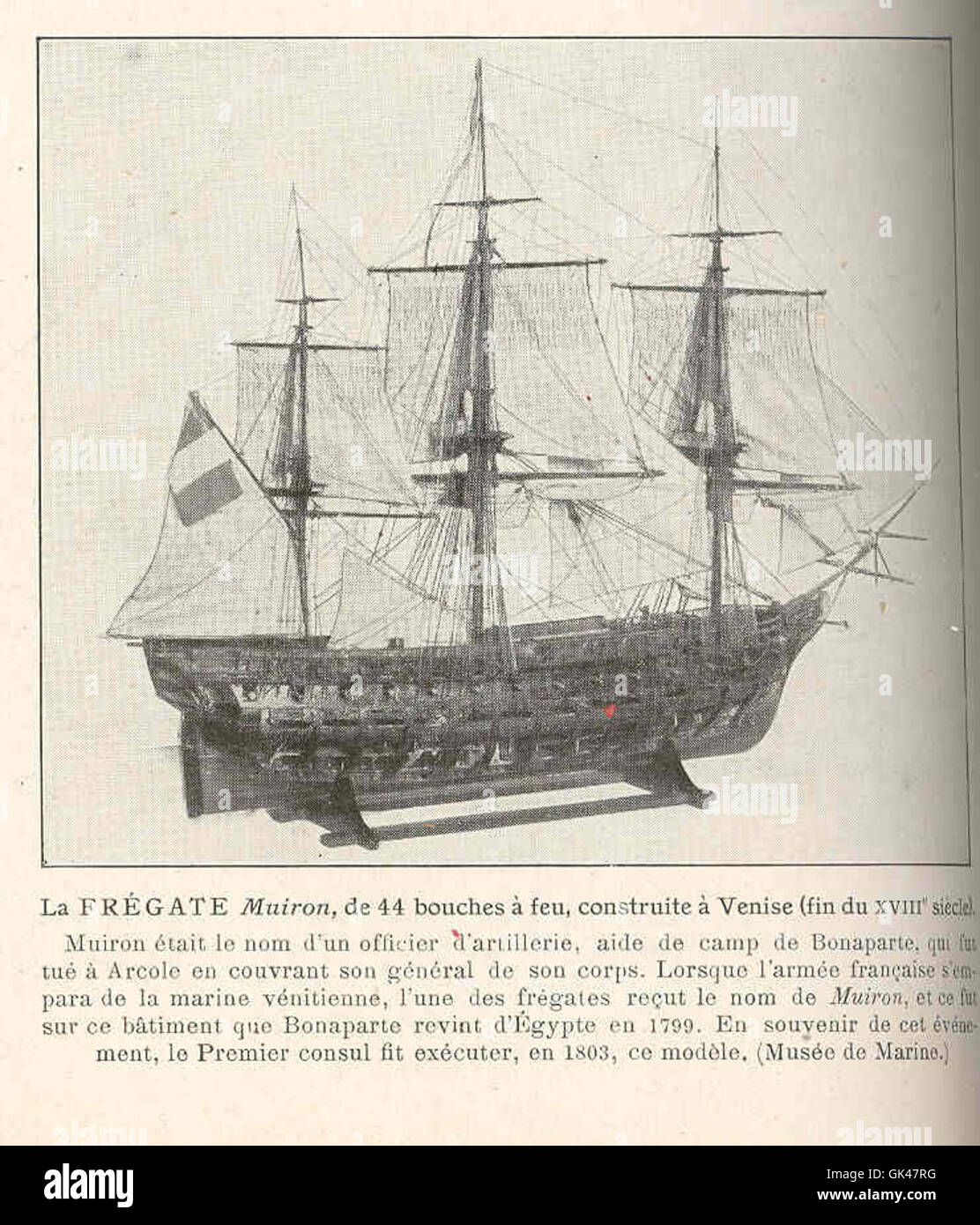 The Fregate Muiron was a 44-gun frigate built in Venice at the end of ...