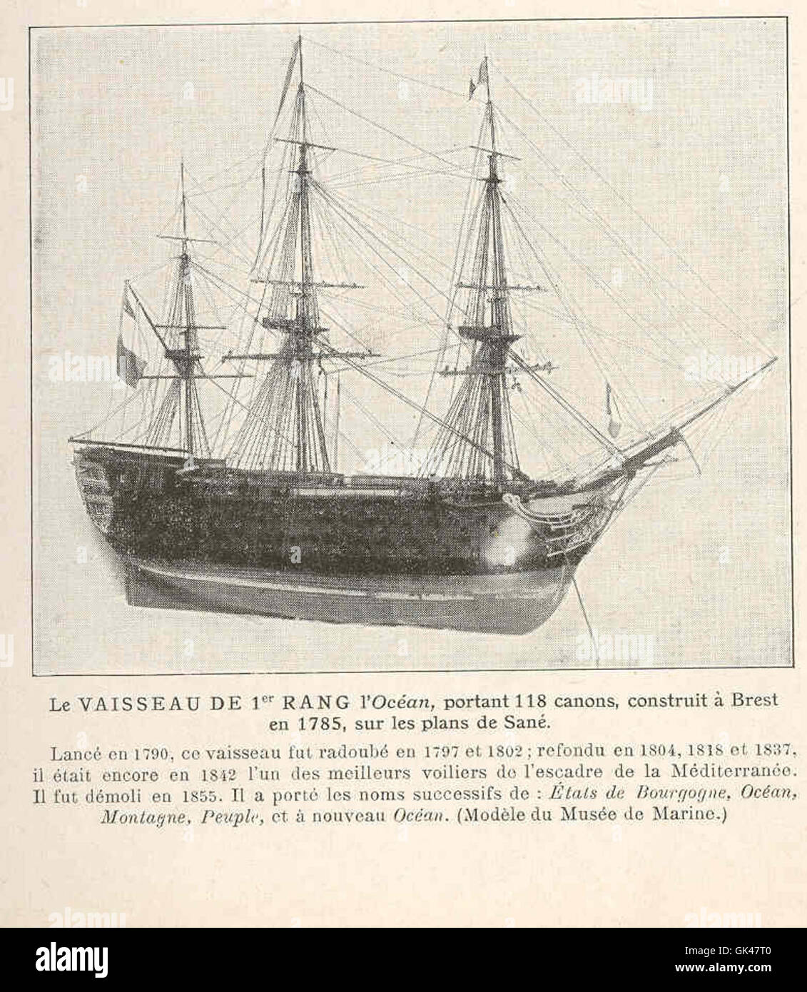 47775 Vaisseau de 1er Rang l'Ocean, portant 118 canons, construit a ...
