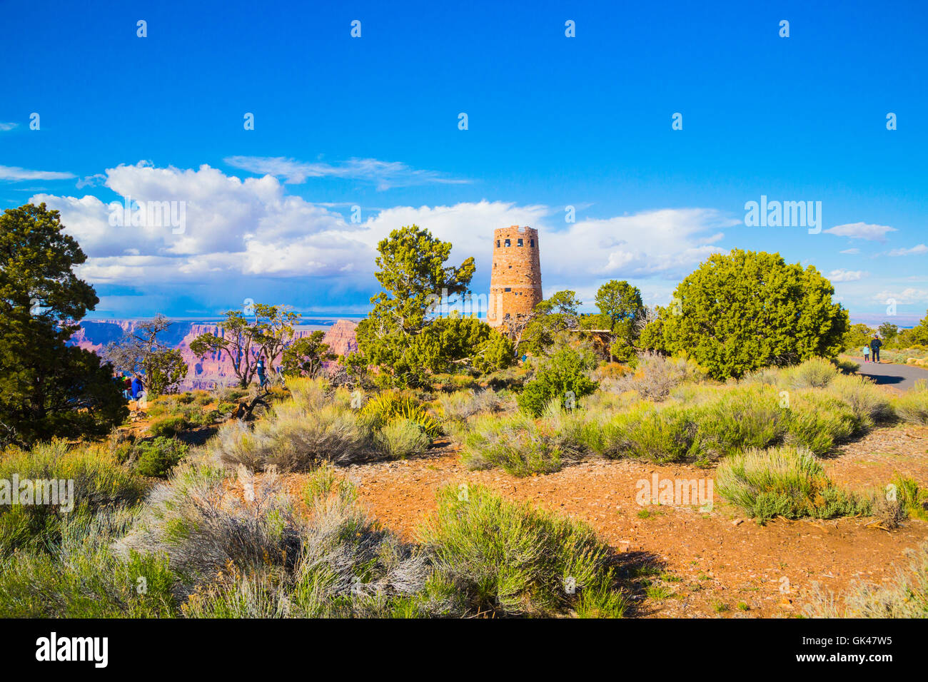 Desert View Watchtower at South Rim Grand Canyon Stock Photo - Alamy