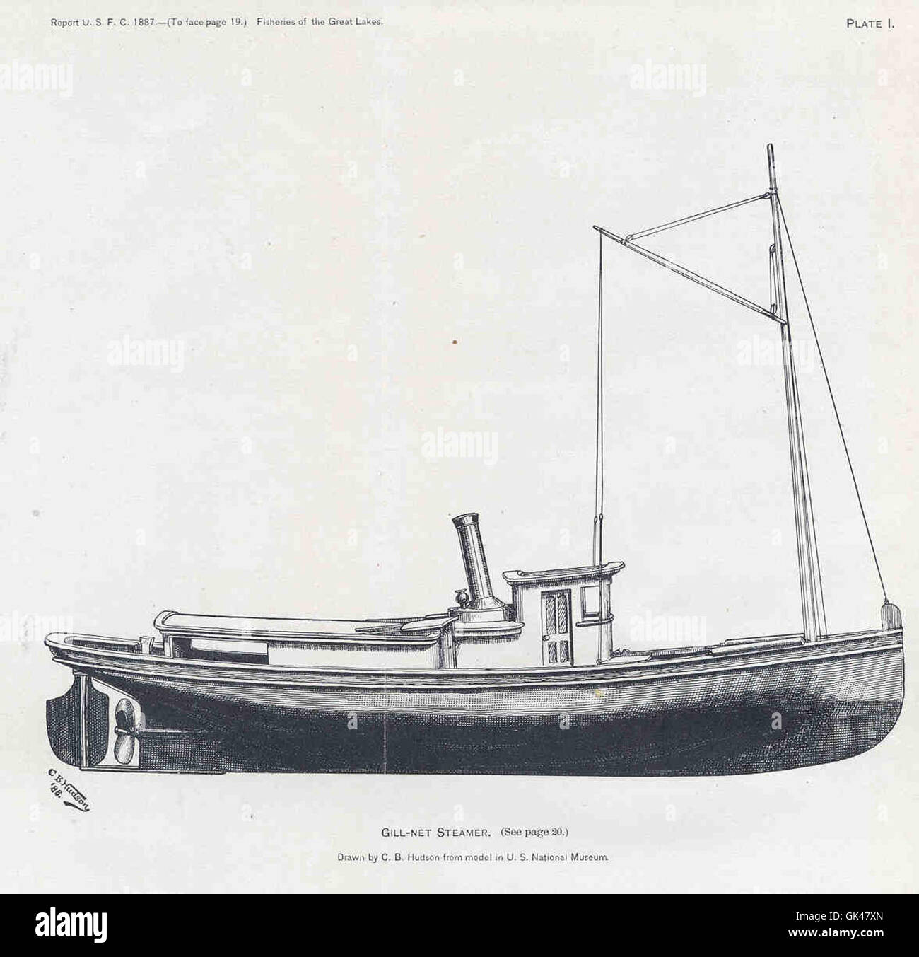 The gill-net steamer is a type of fishing vessel used for deploying ...