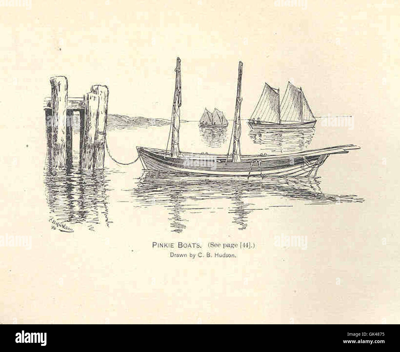 Pinkie boats, a traditional type of fishing boat used in coastal ...