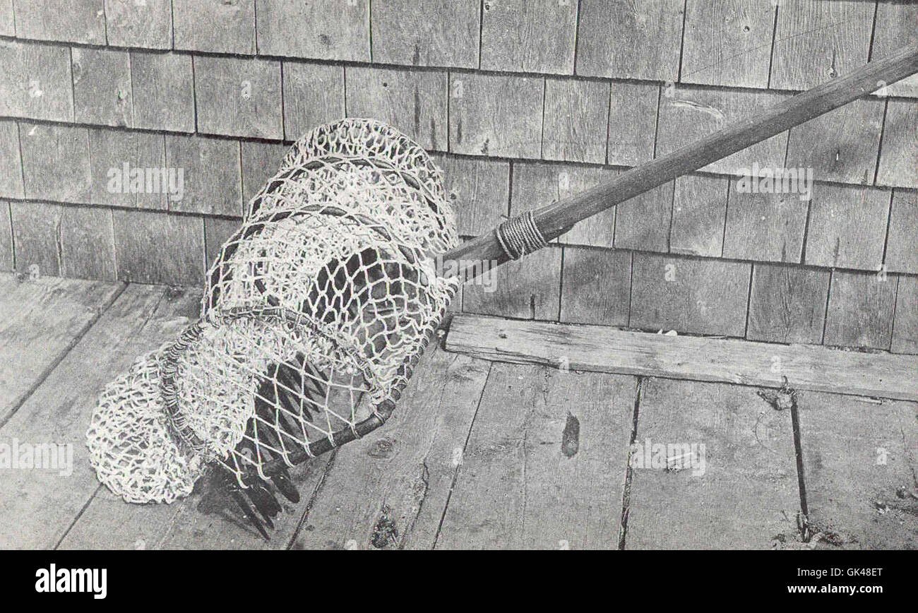This basket rake, used for deep water quahogging on Cape Cod, features ...