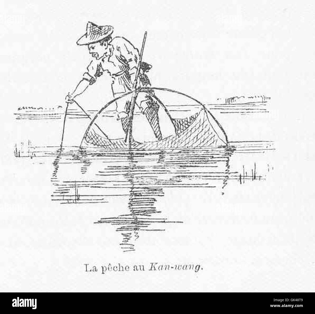 Peche au Kan-wang, a traditional fishing method practiced in certain ...