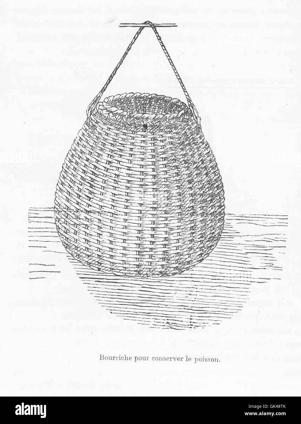 A bourriche is a traditional French fish trap used for preserving fish ...
