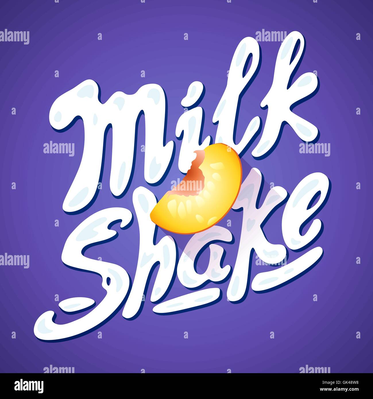 lettering milkshake sign with - label for packing Stock Vector Image ...