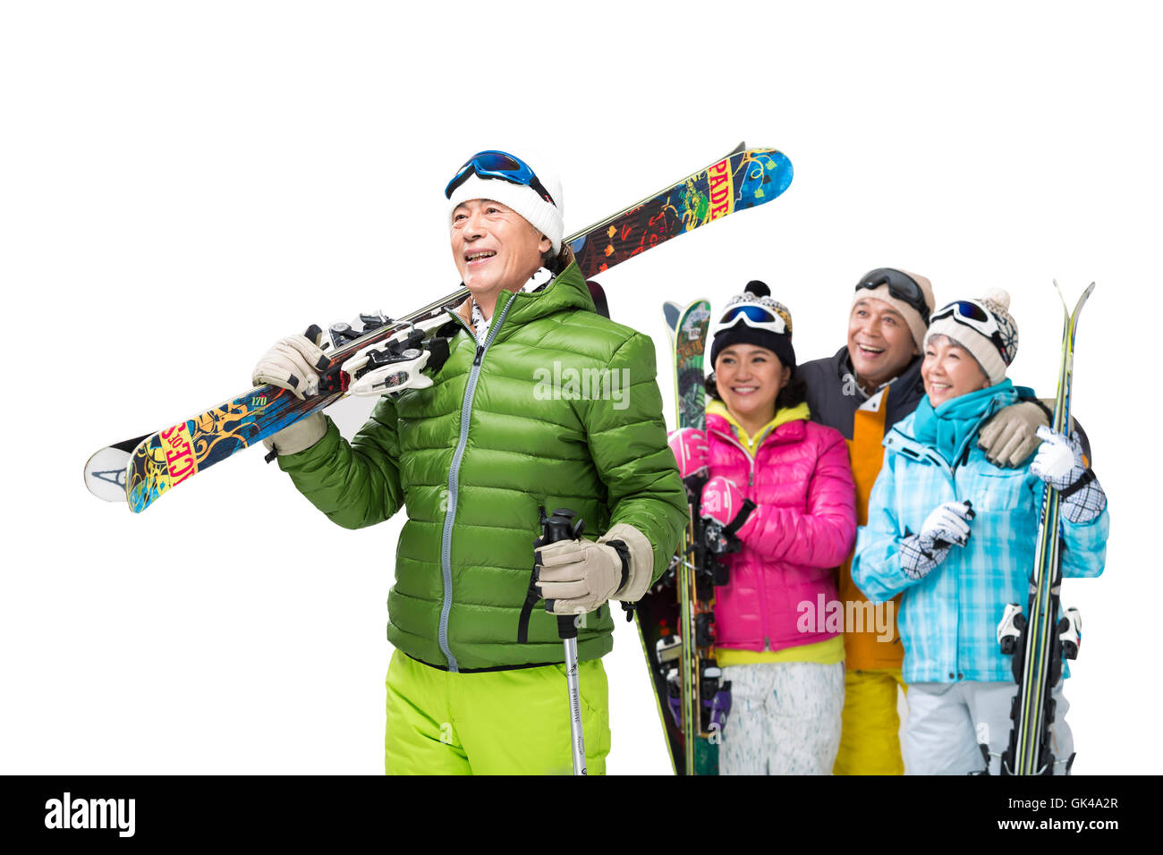 Elderly woman on skis hi-res stock photography and images - Alamy