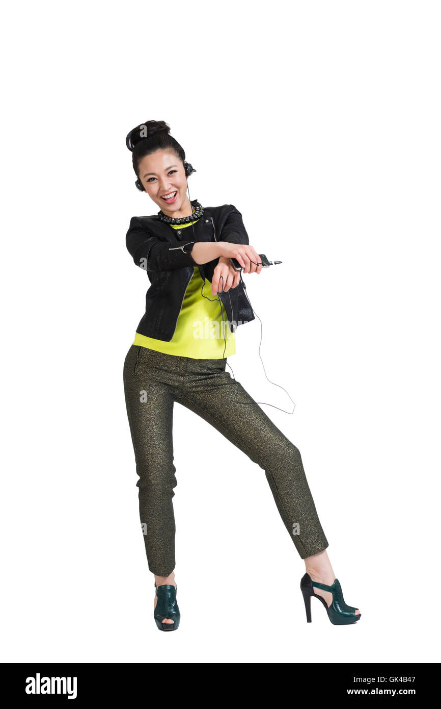 Young woman studio fashion shoot Stock Photo - Alamy