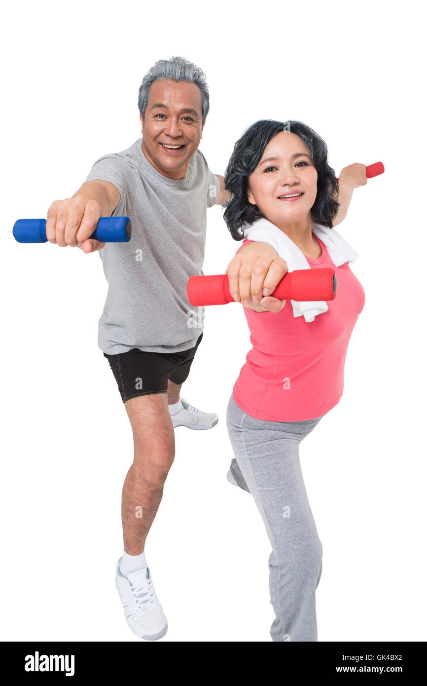 Middle age man health fitness Cut Out Stock Images & Pictures - Alamy