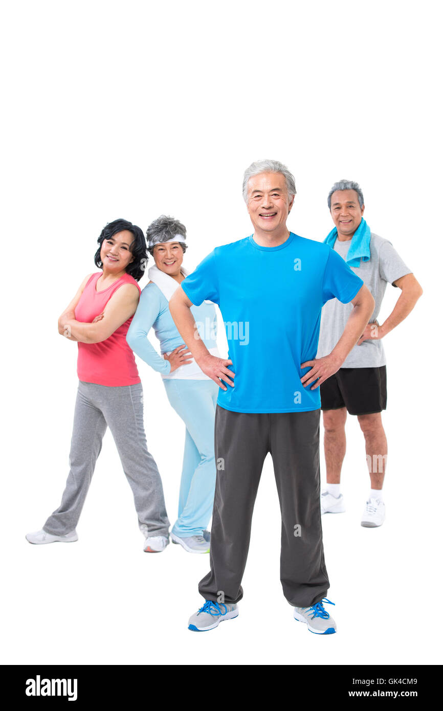 Elderly Exercise gym Stock Photo - Alamy
